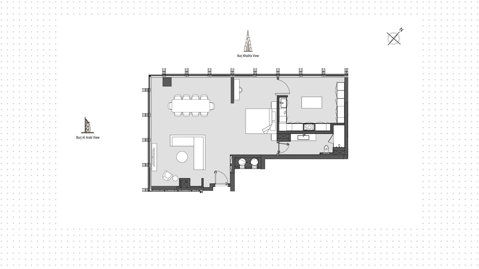 Residence 110 is a 19-story residential tower in the Business Bay area.